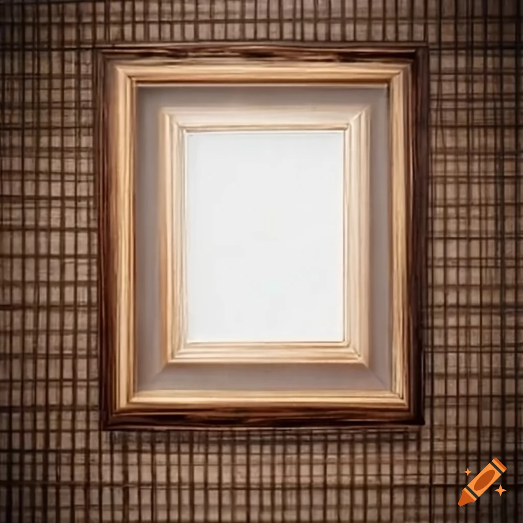 Square picture frame made of sticks on Craiyon