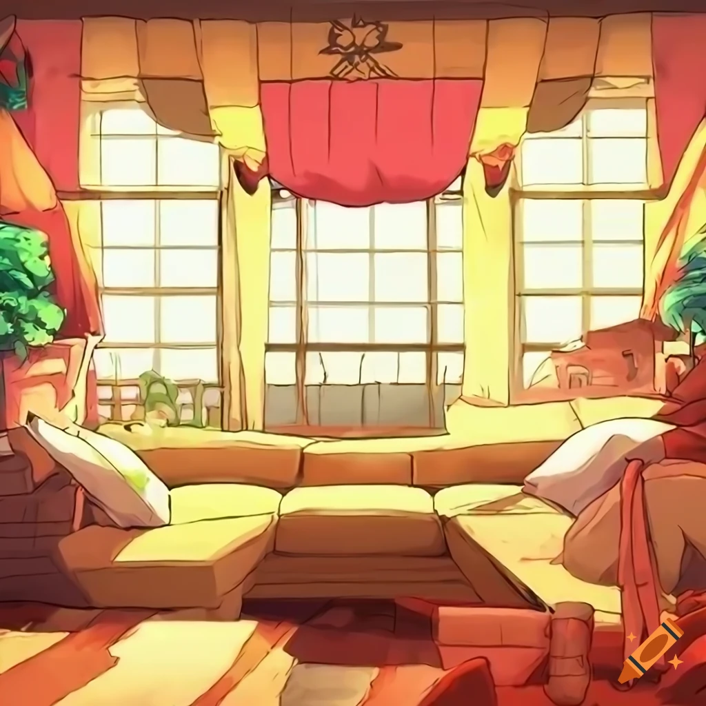 Anime art depicting a cozy home with pikachu and eevee on Craiyon