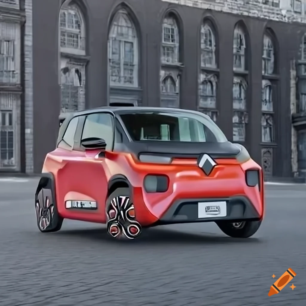 2022 Citroen Ami with 2024 Renault Clio facelift design cues on Craiyon