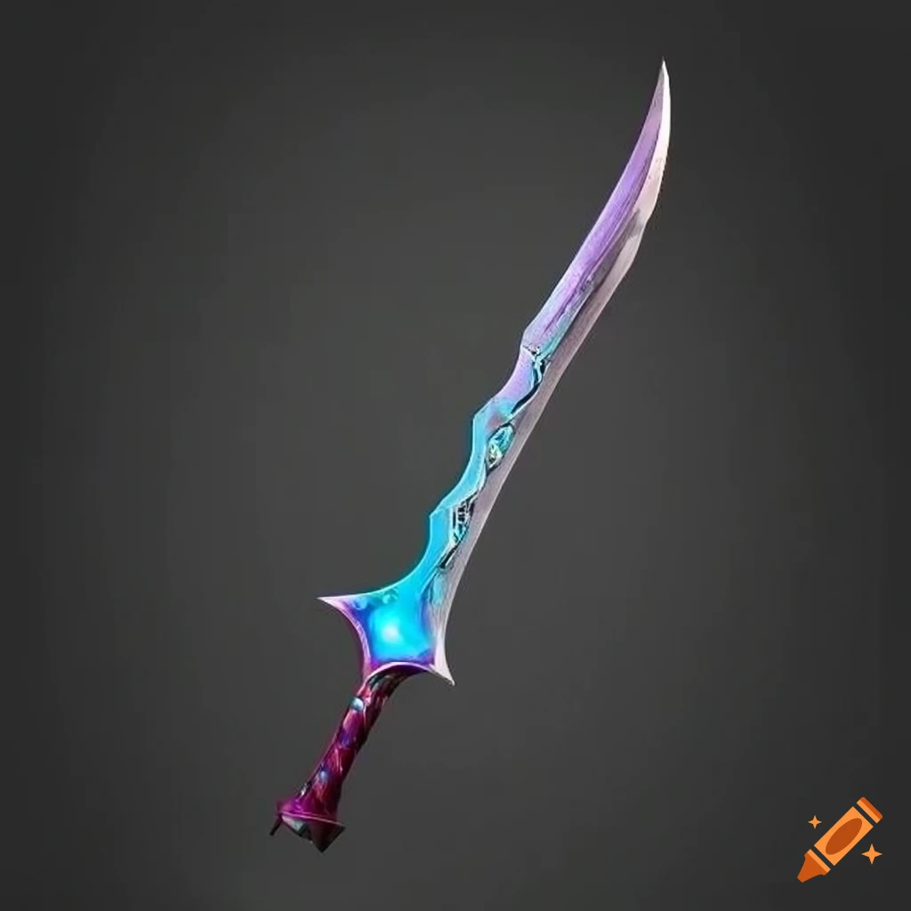 Fantasy sword with a magical curve on Craiyon