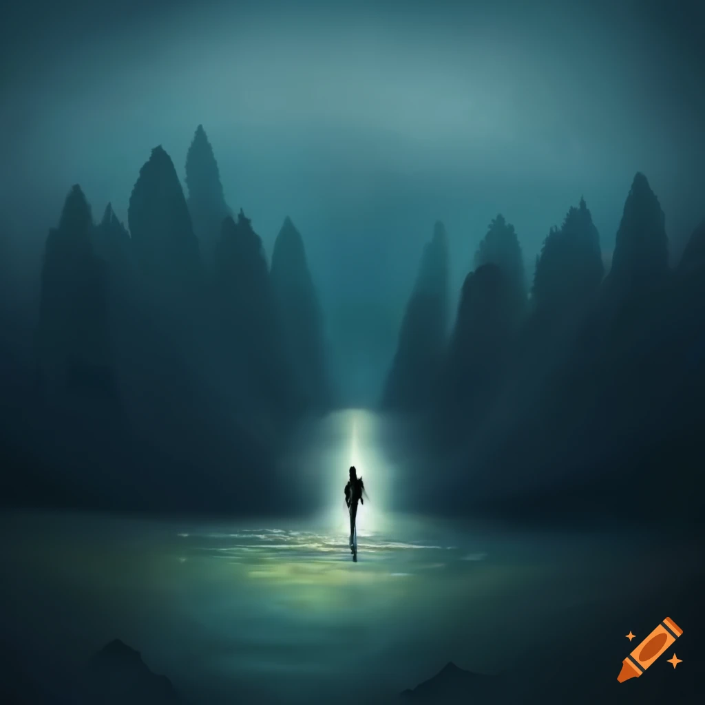 Soul overlooking the landscape on Craiyon