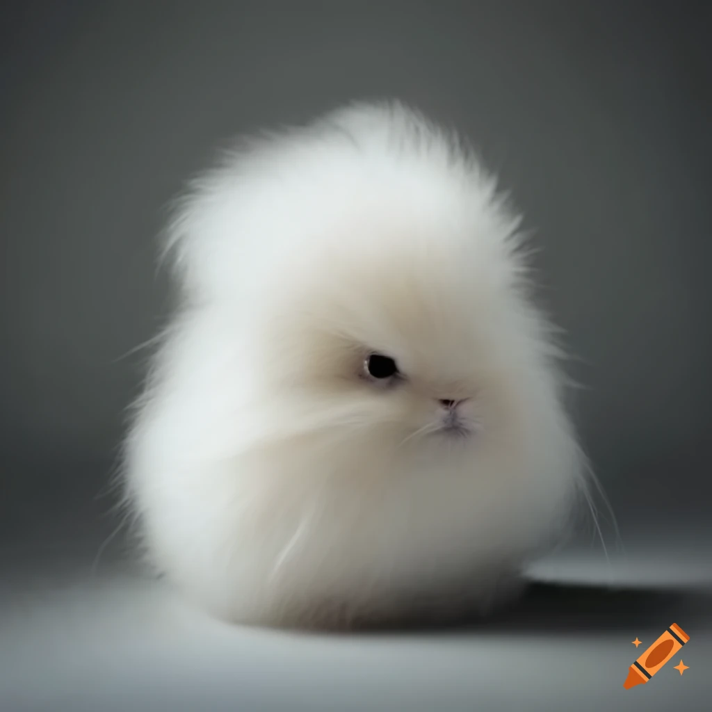 Fluffy angora rabbit in pastel colors on Craiyon