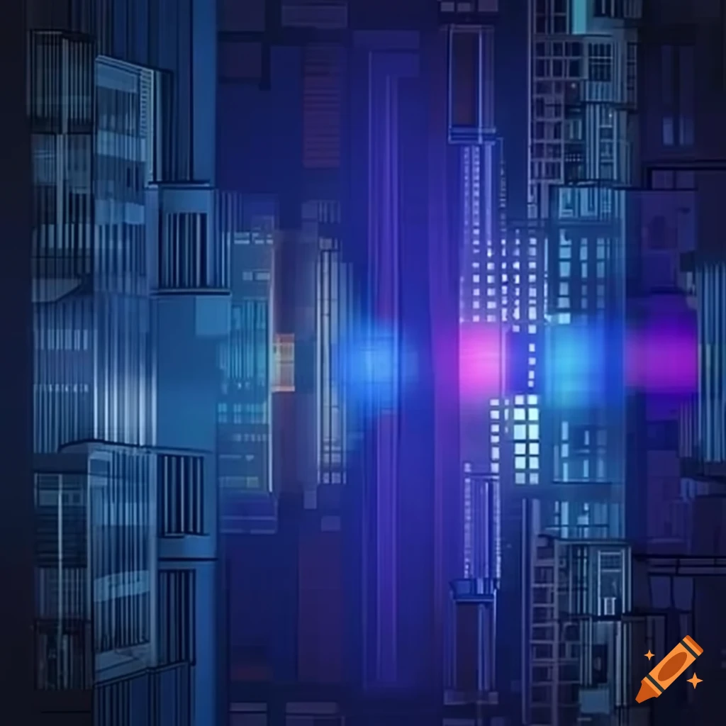 Cartoon vertical modern city background on Craiyon