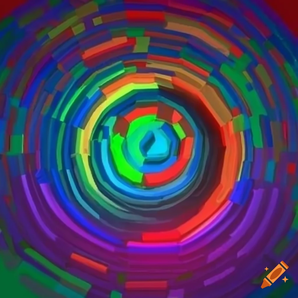 Roblox game with colorful circles and red blocks on Craiyon