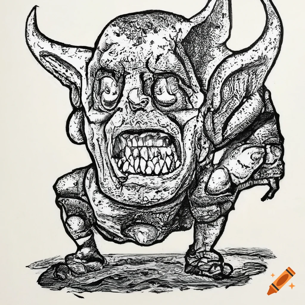 Ink art in the style of basil wolverton on Craiyon