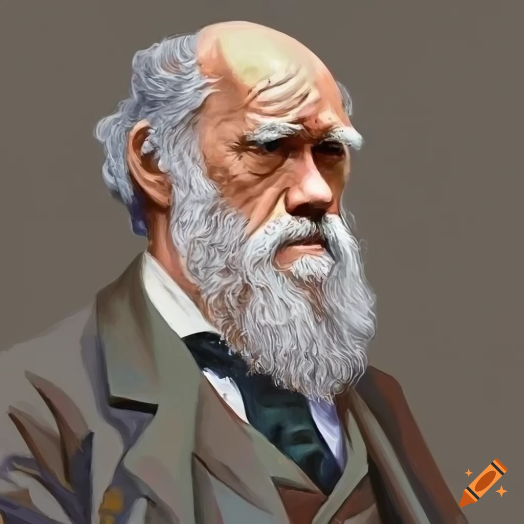 Portrait of charles darwin on Craiyon
