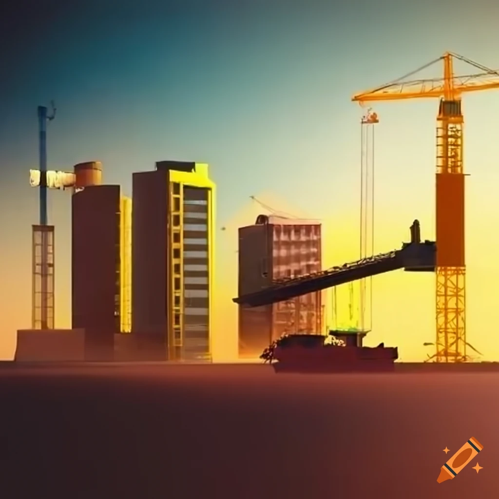 Building construction site on Craiyon