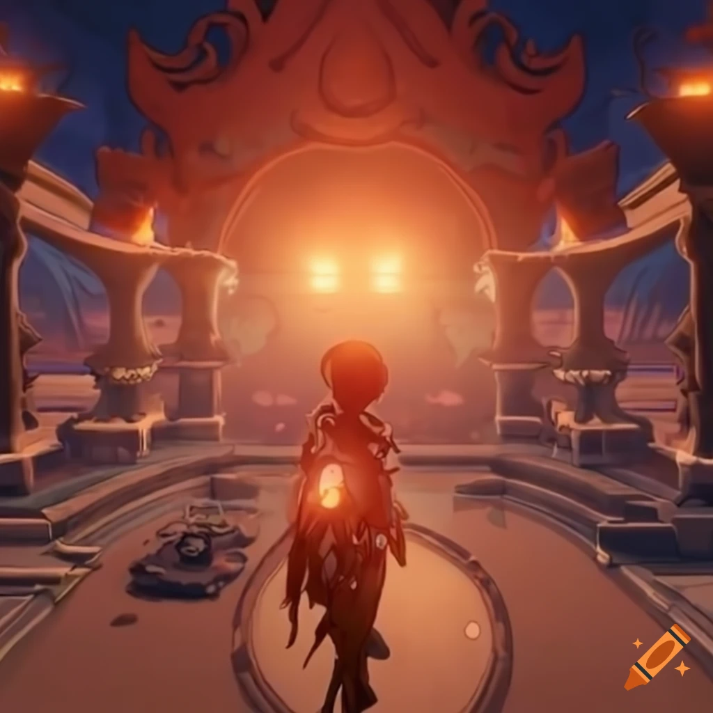 Diluc character from genshin impact in the real world on Craiyon