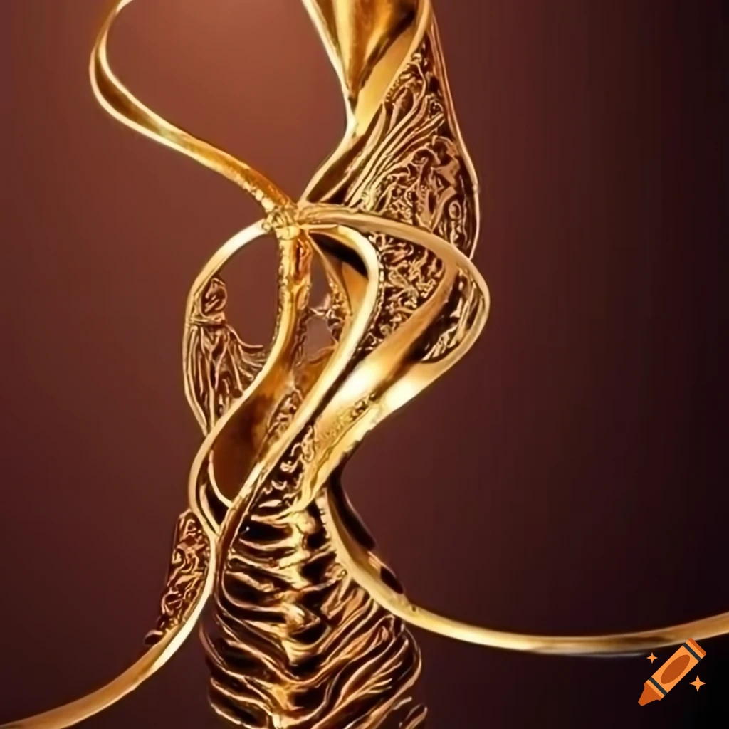 Benvenuti in luxurious gold with colored strings on Craiyon