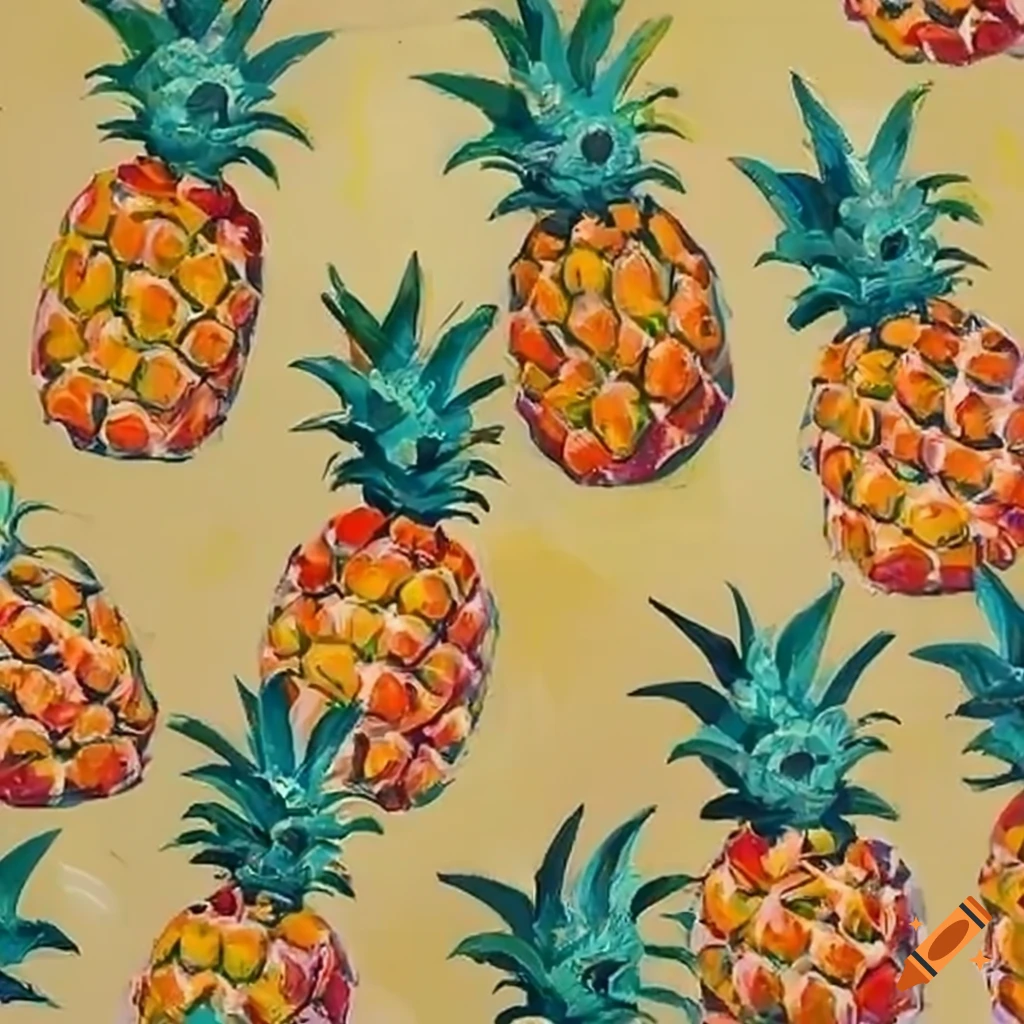 Playful pineapple pattern on Craiyon