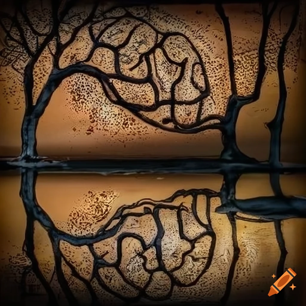 Naive art style illustration of words flowing out on Craiyon