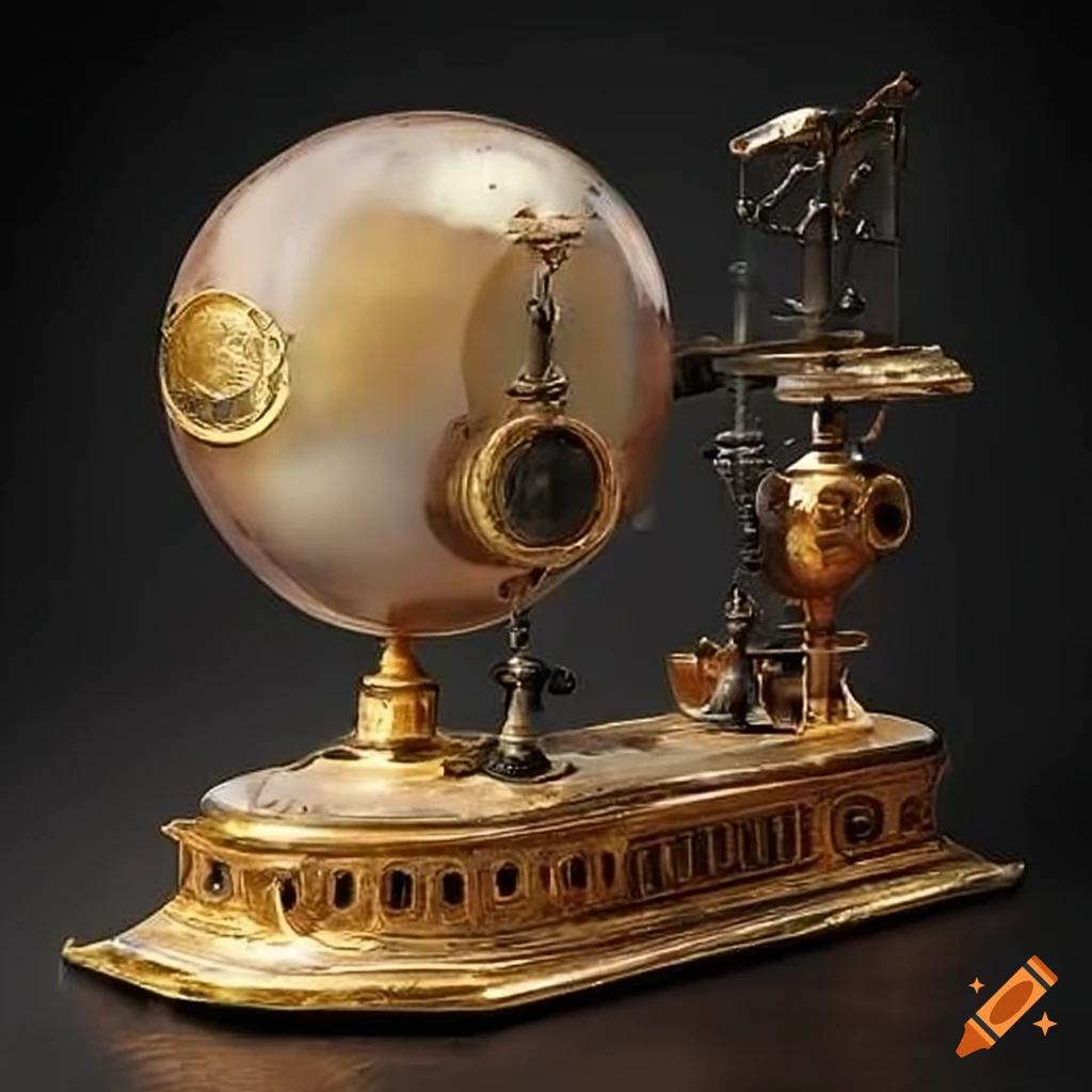 Victorian-style steam-powered weather forecasting device on Craiyon