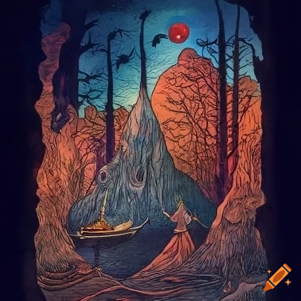 Curious creatures and fantastic beasts in a magical forest setting on ...