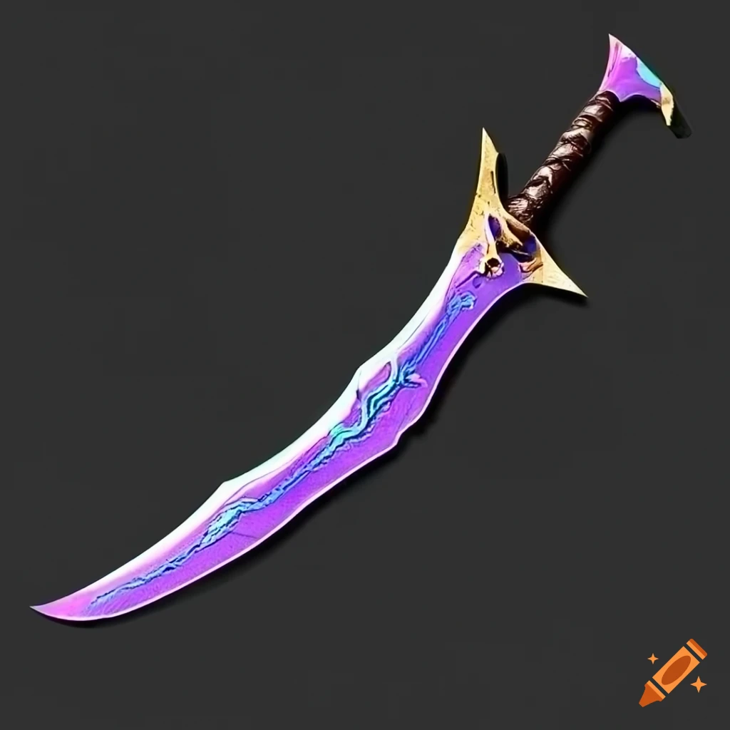 Fantasy magic curve sword on Craiyon