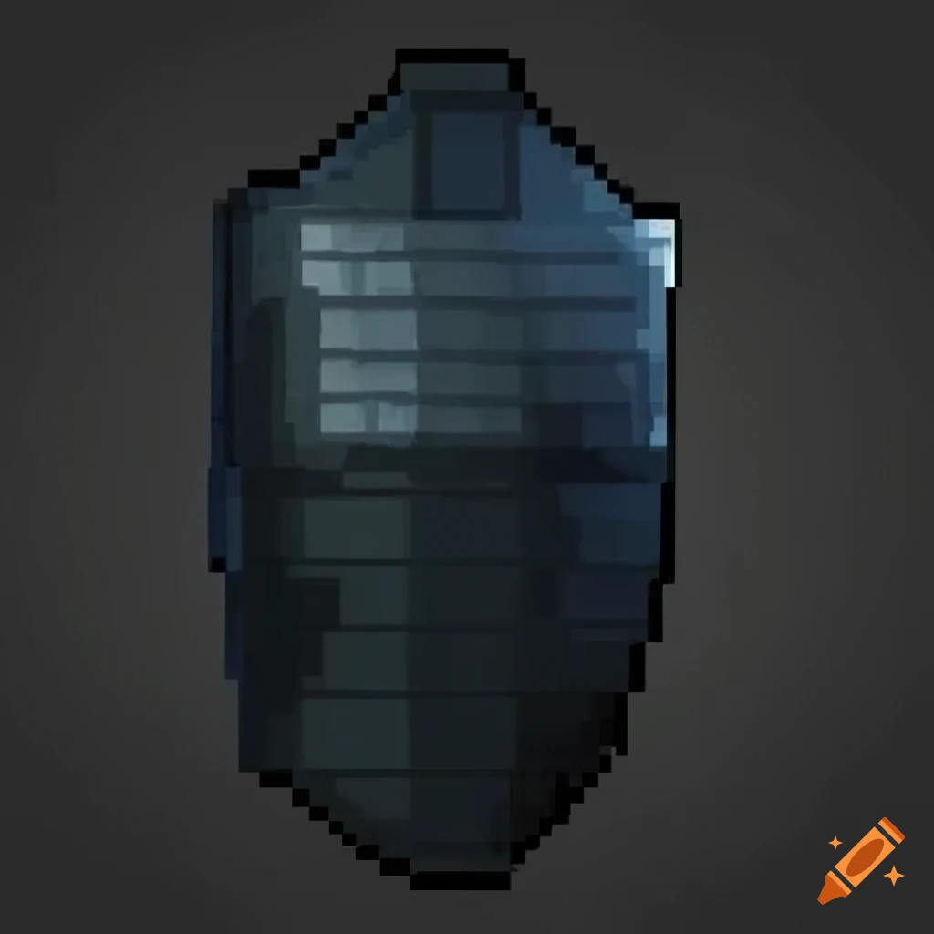 Pixel art riot shield on Craiyon