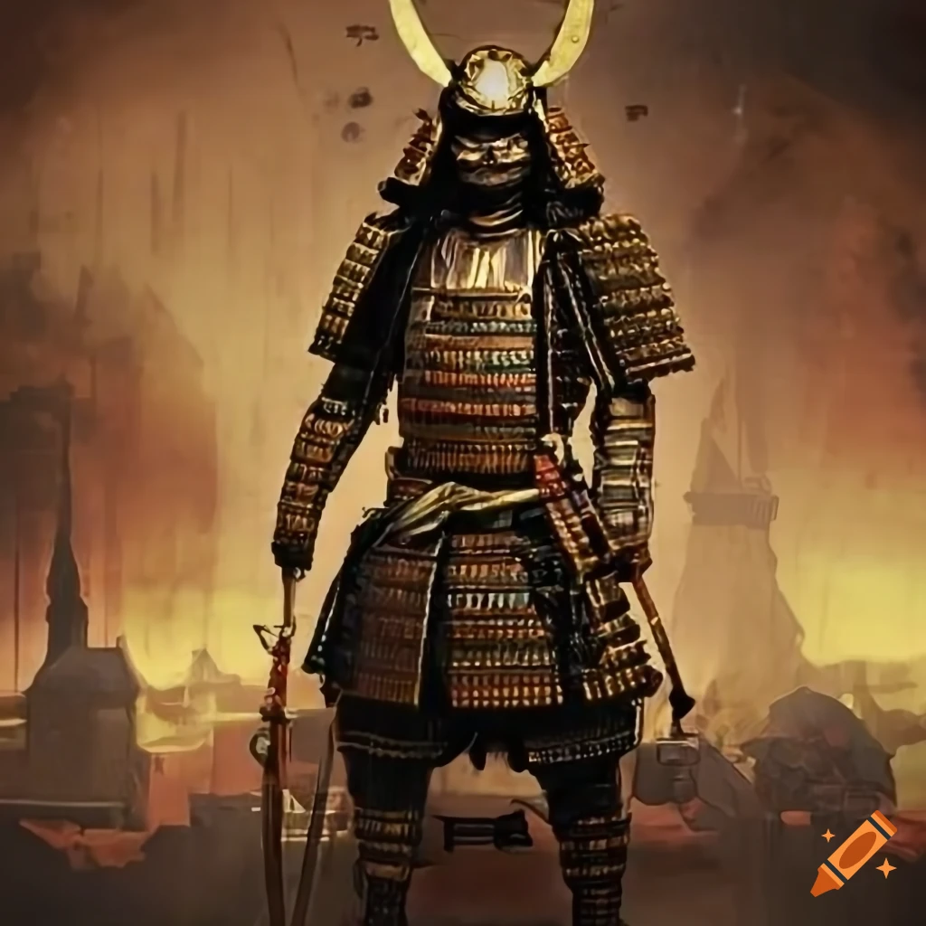 Steampunk samurai on Craiyon
