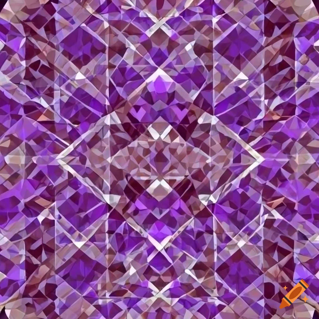 Geometric pattern with white and purple triangles and seamless garnet ...