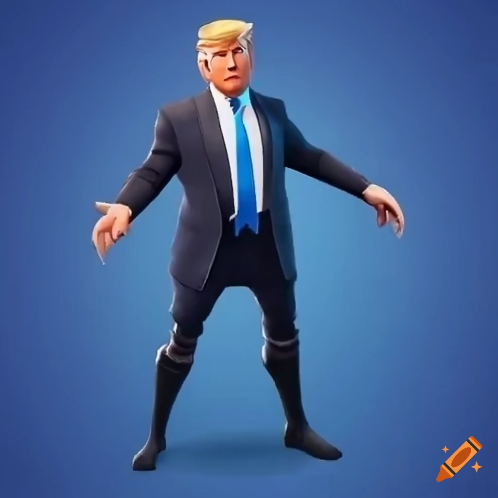 Cartoon-style character in fortnite game inspired by a public figure on ...