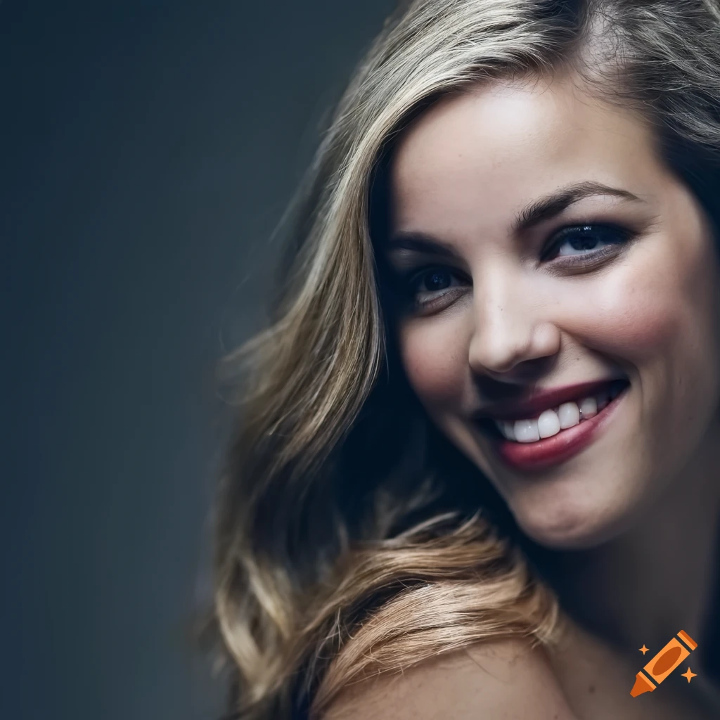 Close-up studio shot with detailed skin and hair texture on Craiyon