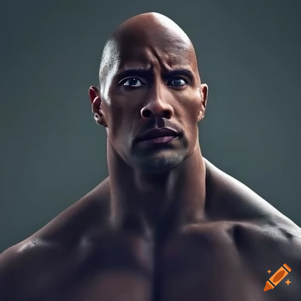 Photo of the actor the rock on Craiyon