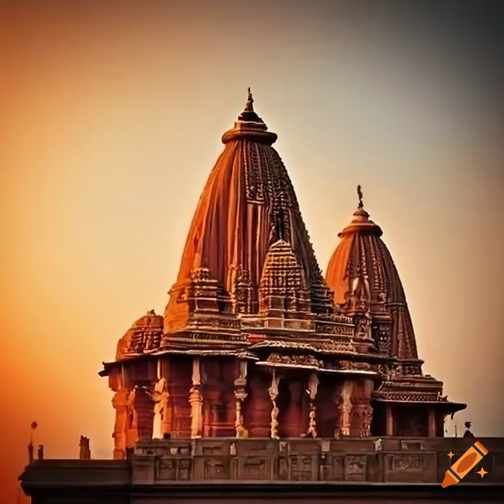 Icon of Lord Rama adorning temple walls in Ayodhya, Uttar Pradesh on ...
