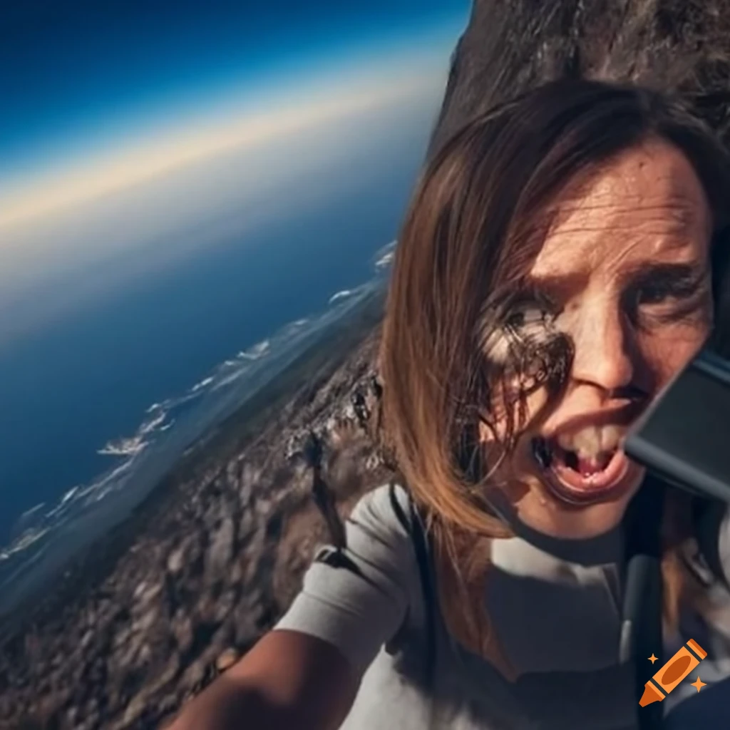 Last selfie taken on earth on Craiyon