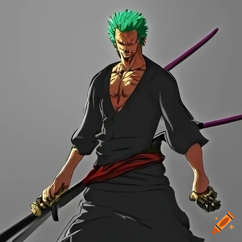 Zoro with demon wings on Craiyon