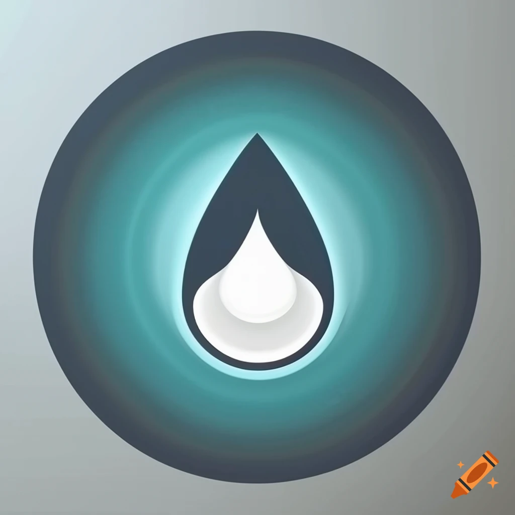 Modern logo design featuring stylized water droplet with concentric ...