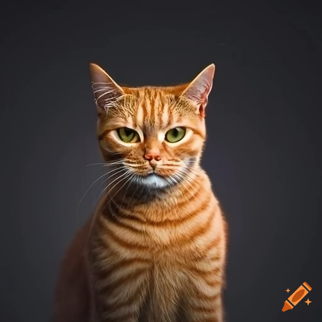 Orange cat on Craiyon