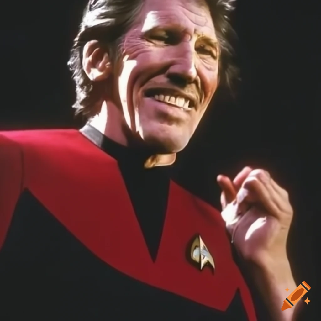 Roger waters guest appearance on star trek: the next generation on Craiyon