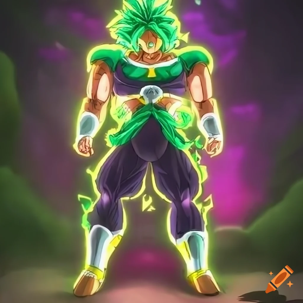Neon broly on Craiyon