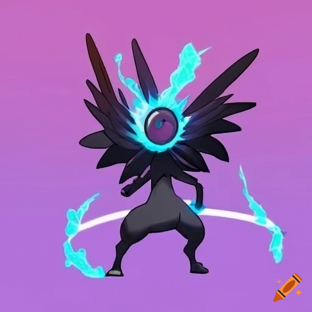 Eclipse pokemon with big ears, round eye, and insect wings on Craiyon