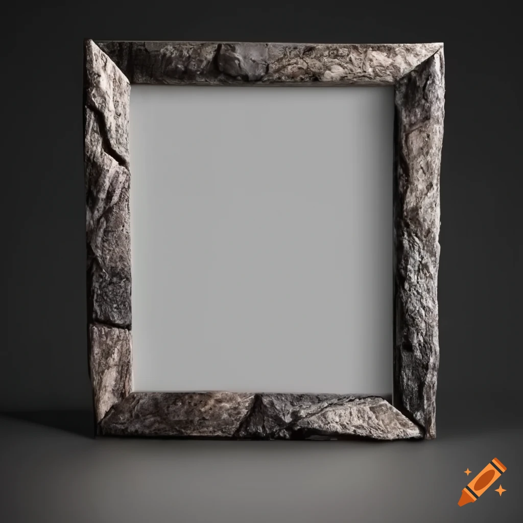 Stone square picture frame on Craiyon