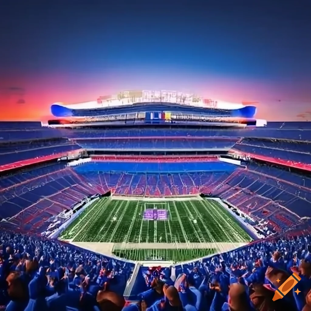 Futuristic new york giants stadium on Craiyon