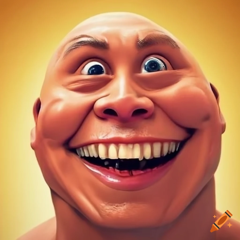 Giant with a big smile on Craiyon