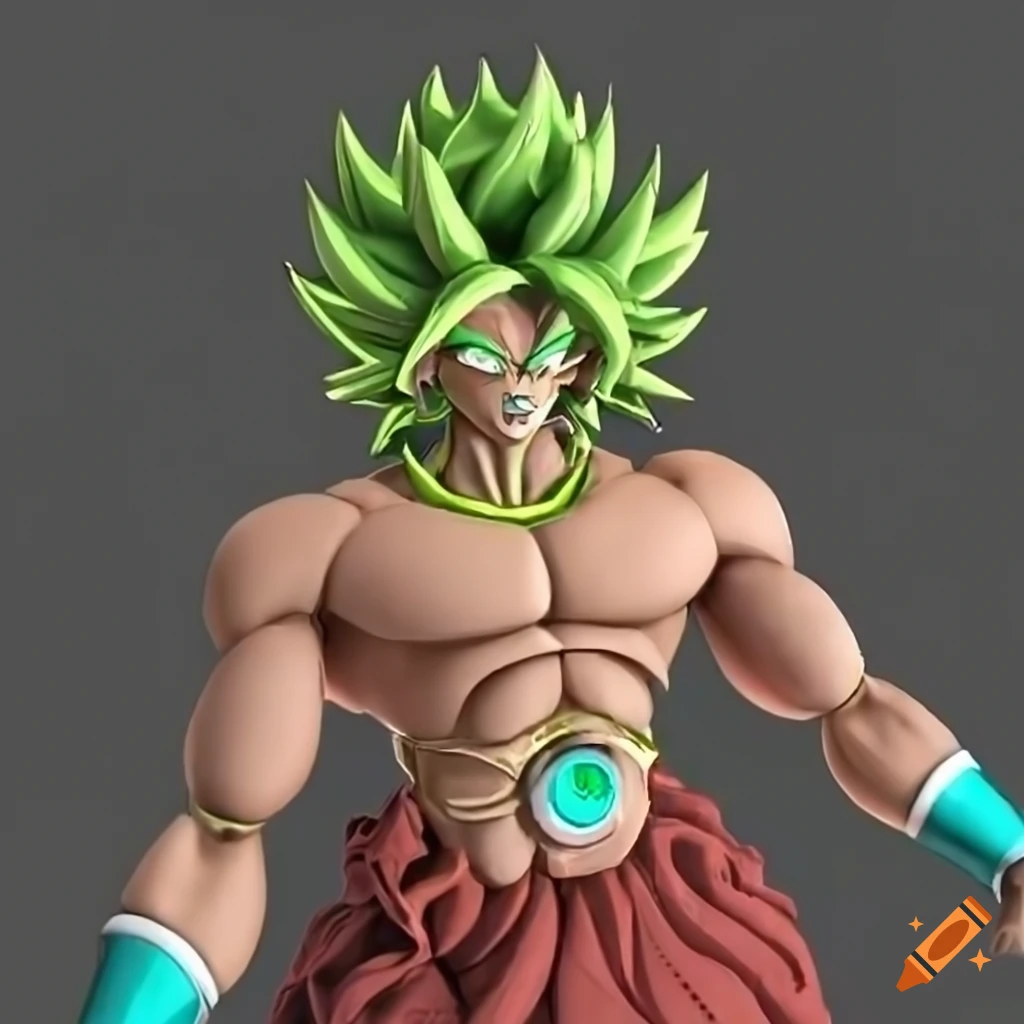 3d broly character on Craiyon