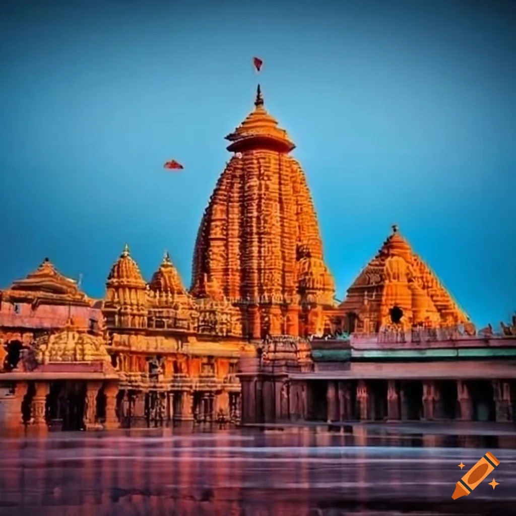 Colorful temple dedicated to lord rama in ayodhya, india on Craiyon