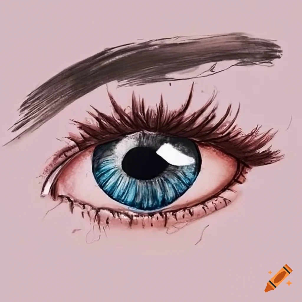 Eye with glowing sparkle on Craiyon