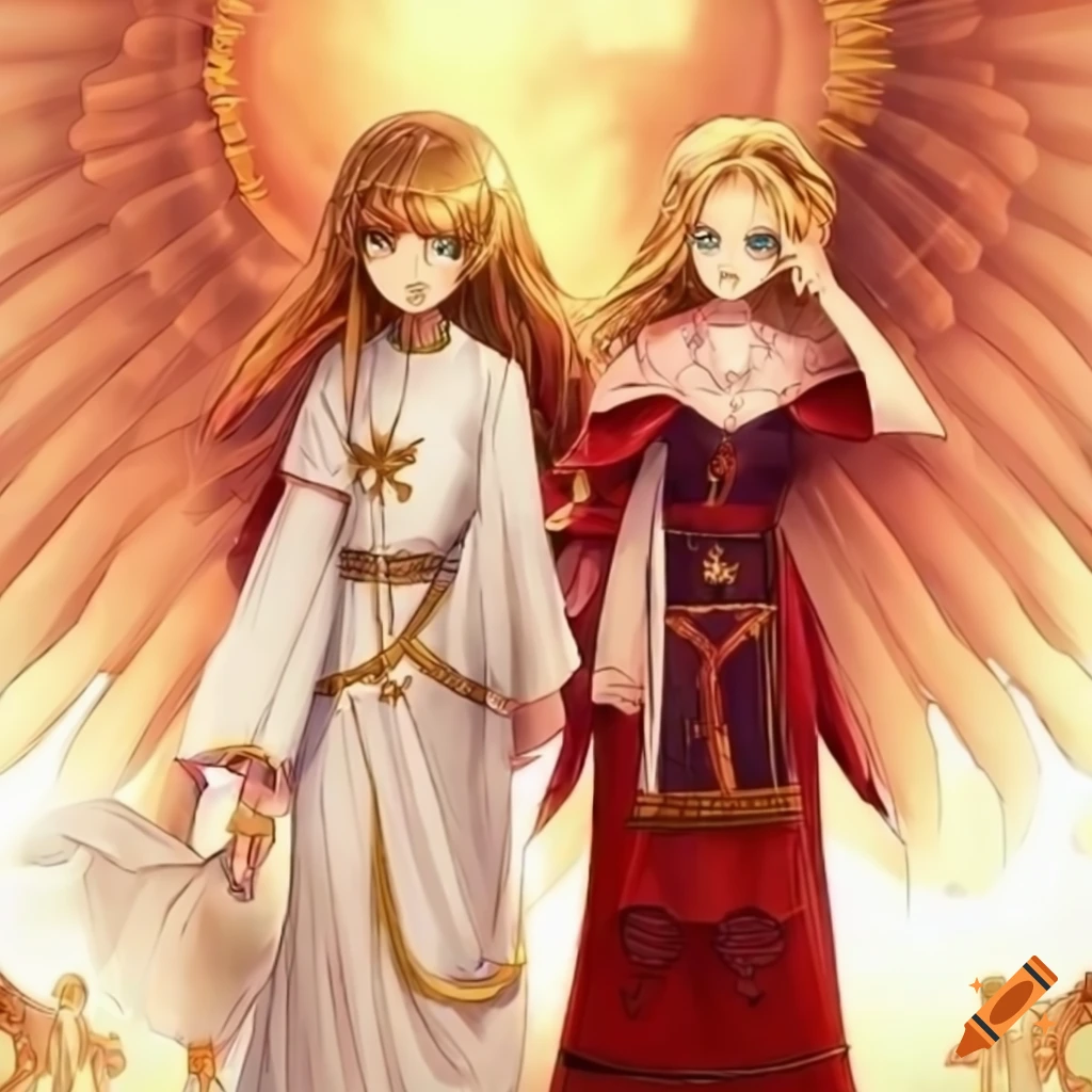 Unique Angel Petra Rall, priestess, posing with her wife in traditional ...