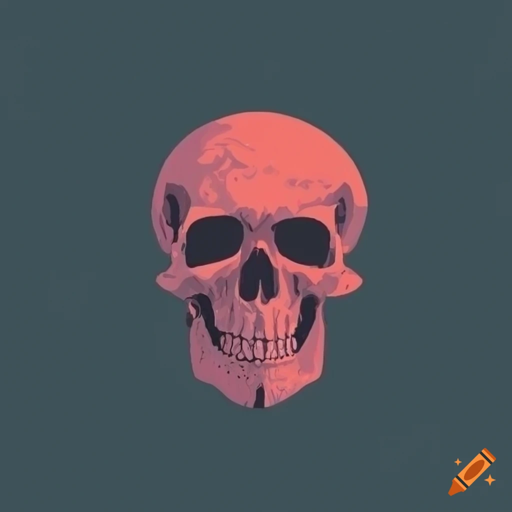 Minimalistic skull artwork on Craiyon
