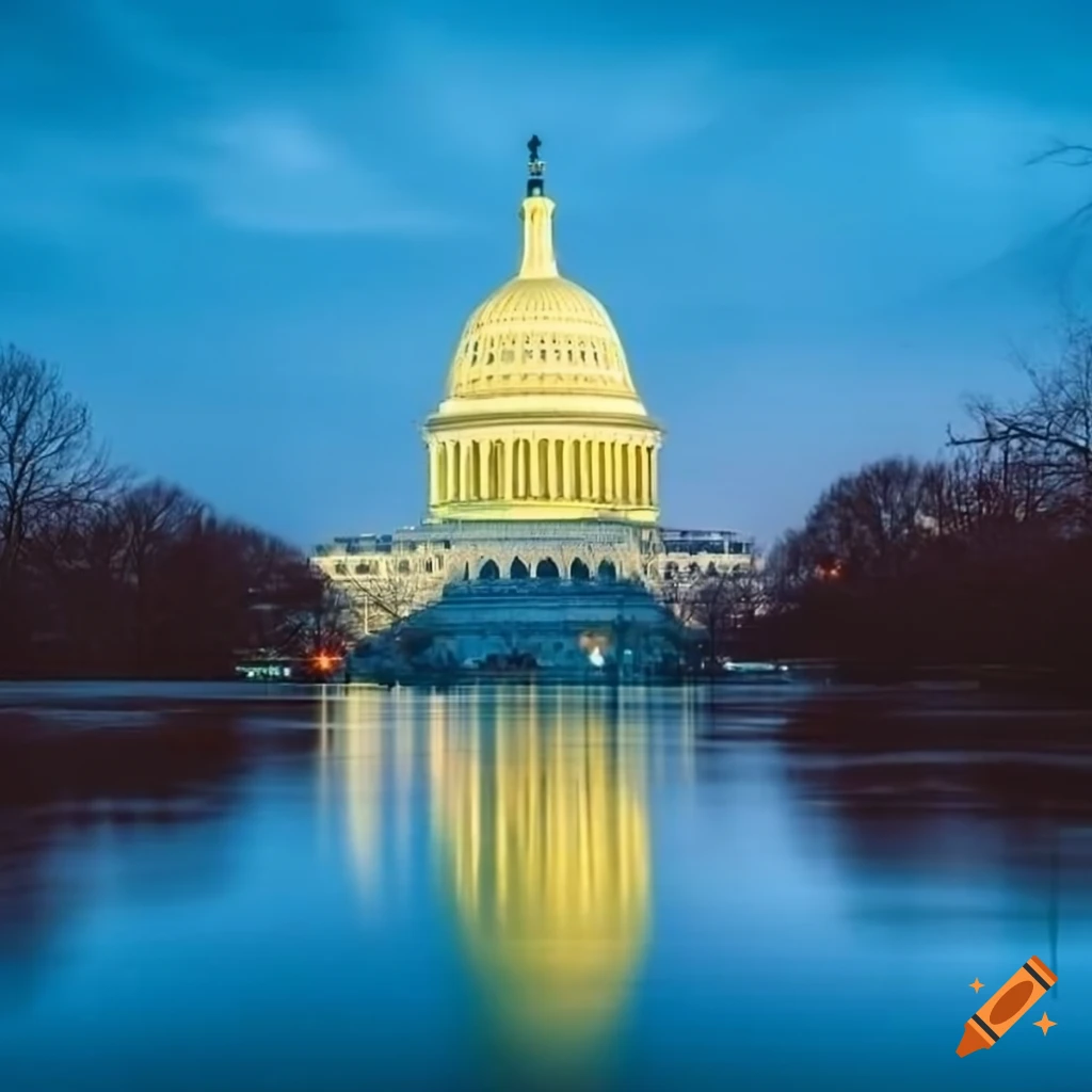 Washington dc cityscape with monuments on Craiyon