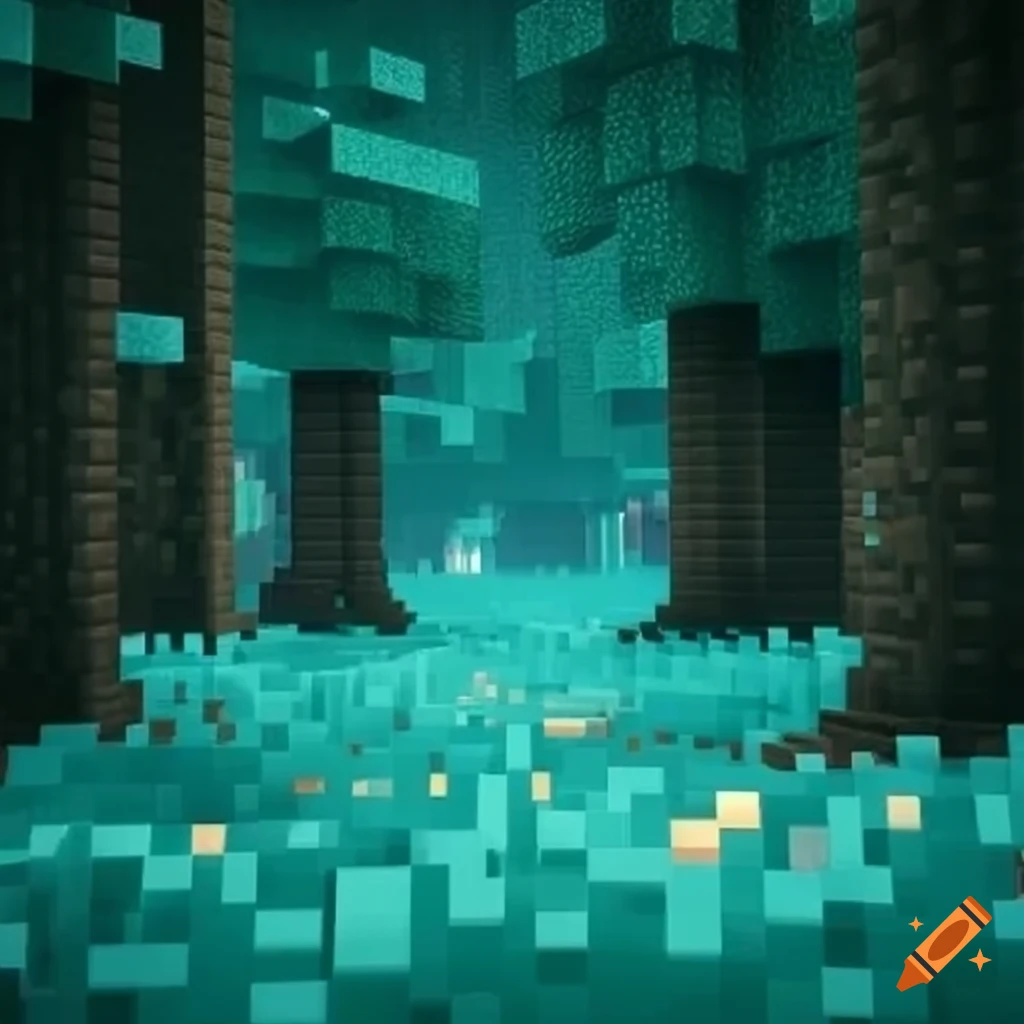 Minecraft tree on Craiyon