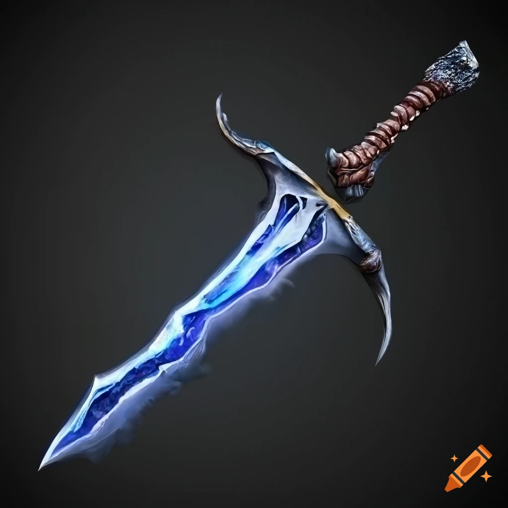 Realistic 3d obsidian sword on Craiyon