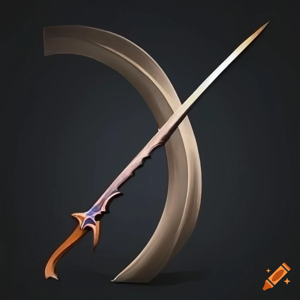 Mythic curved sword on Craiyon