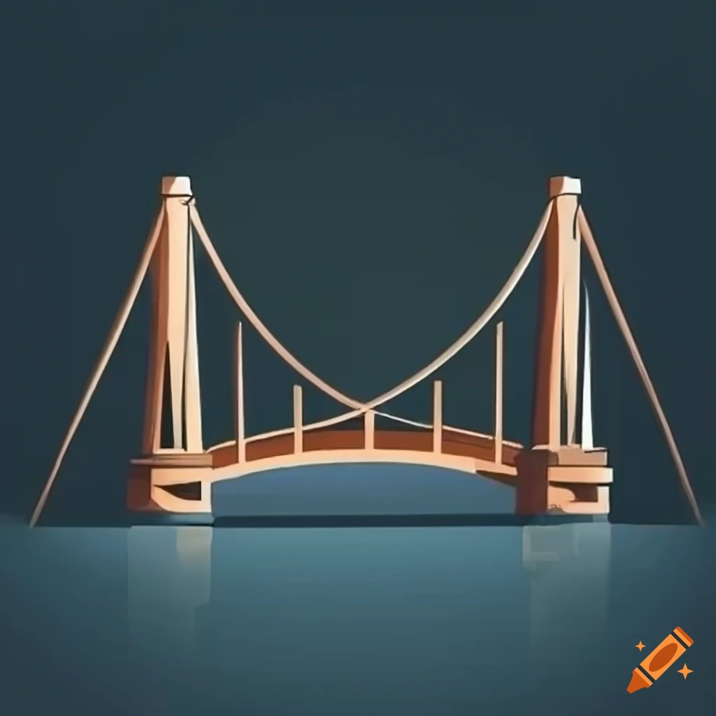 Drawing of a bridge on Craiyon