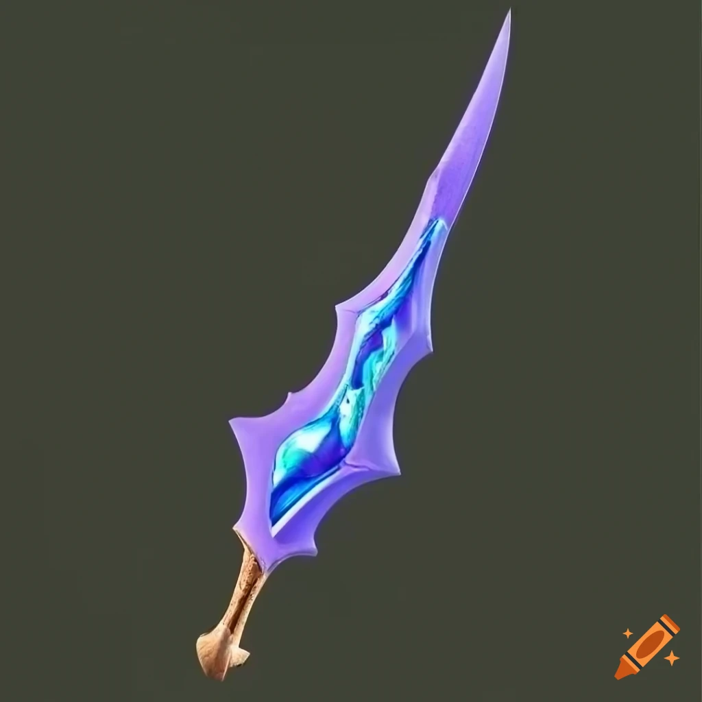Fantasy magic curve sword on Craiyon
