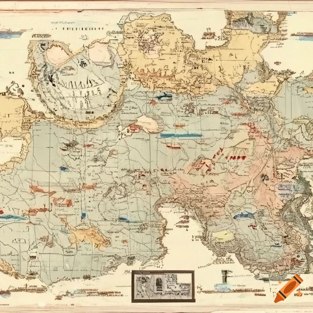 Fictional map on Craiyon
