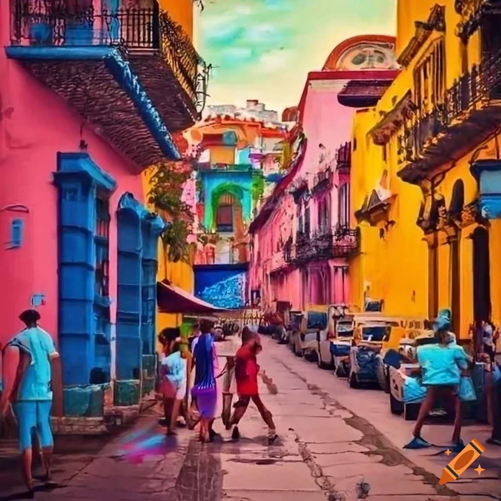 Colorful cartagena street art with the word cartagena on Craiyon