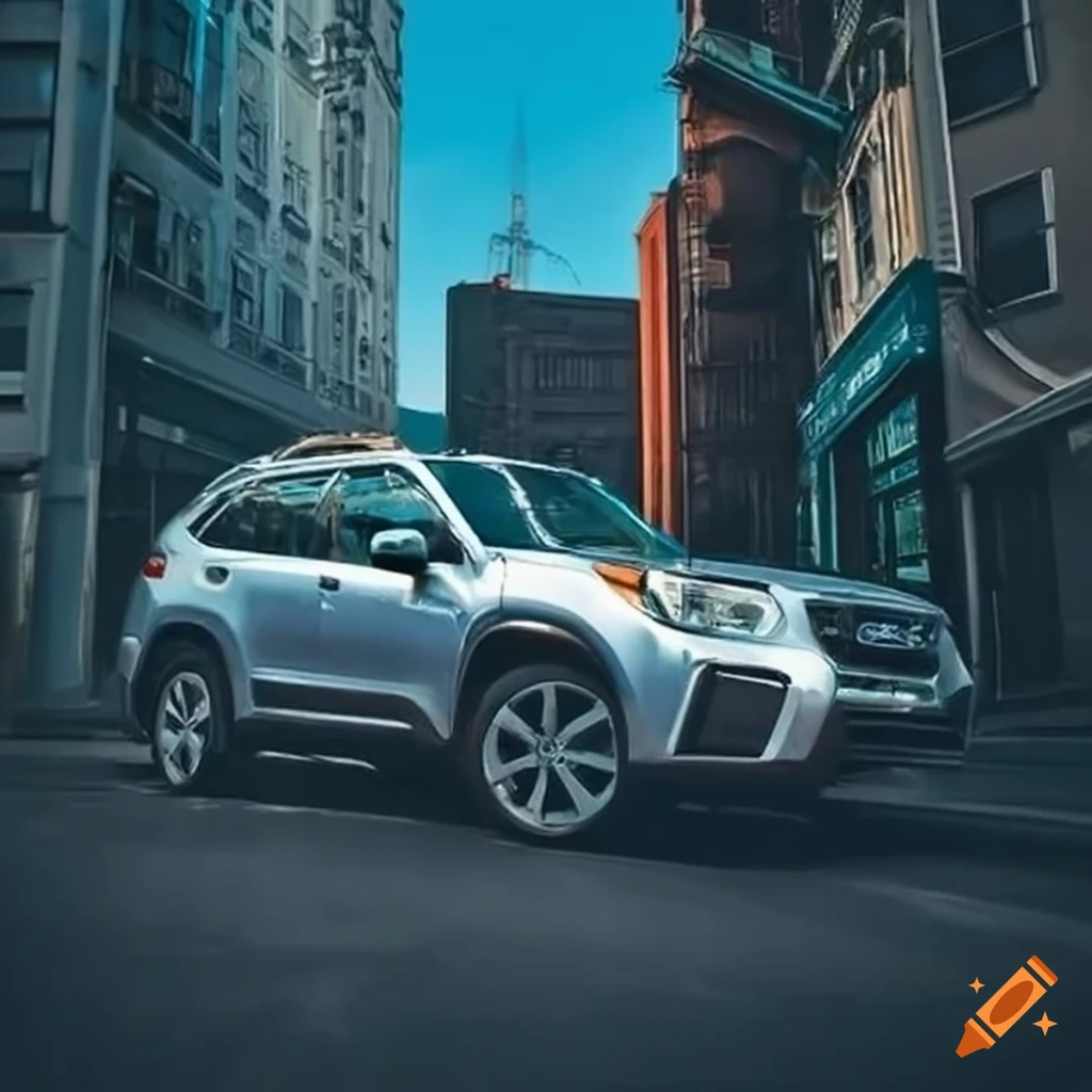 Silver subaru forester with broken window on san francisco street on ...