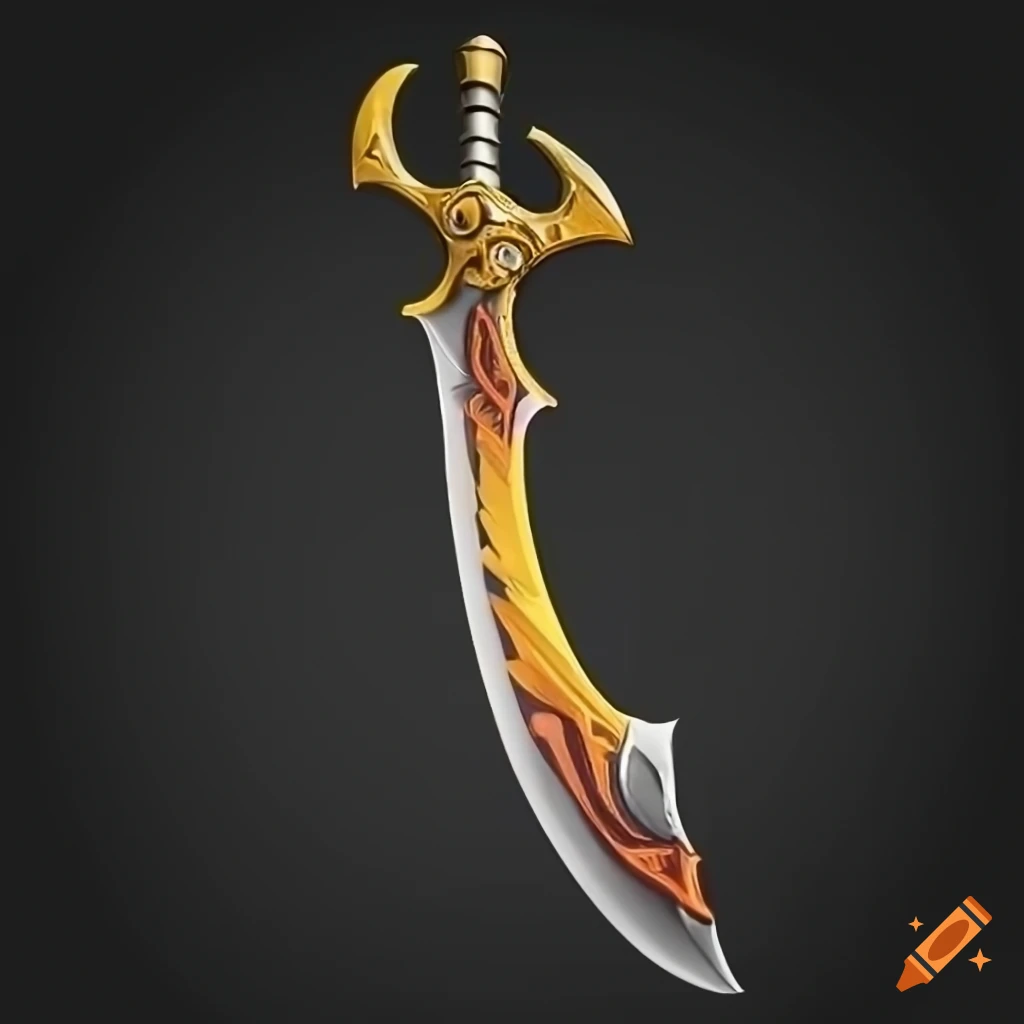 Mythic curved sword on Craiyon